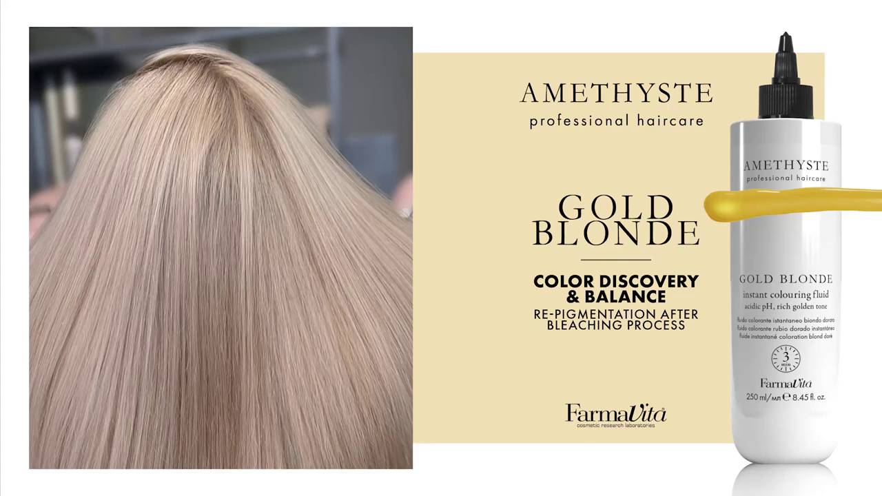 НОВИНКИ от FARMAVITA GOLD BLONDE-INSTANT COLURING FLUID Золотистый блонд флюид гель