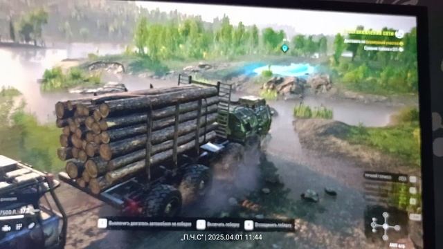 Snow Runner 2  доставка средних брёвен