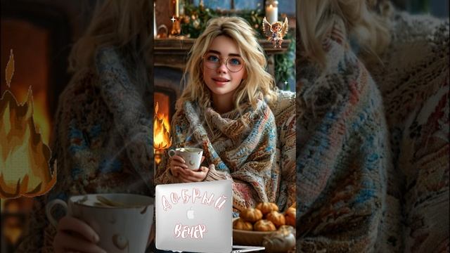 С Добрым уютным вечером! Пожелание с добрым уютным  вечером.