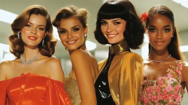 Retrofuturistic women from the 50s Panavision 50 AI art Film Retro dream