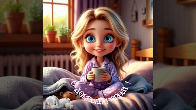 Утренний приветик! С добрым утром! Пожелание С добрым утром.