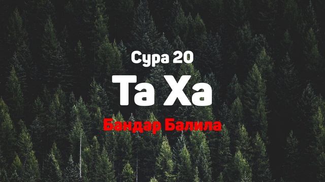 Сура 20 ТаХа - Бандар Балила