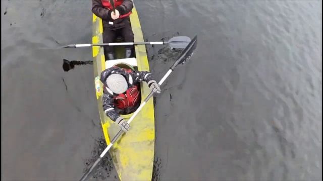 Готовь сани летом, а каяк зимой. Первый спуск на воду двойки ##каякрф