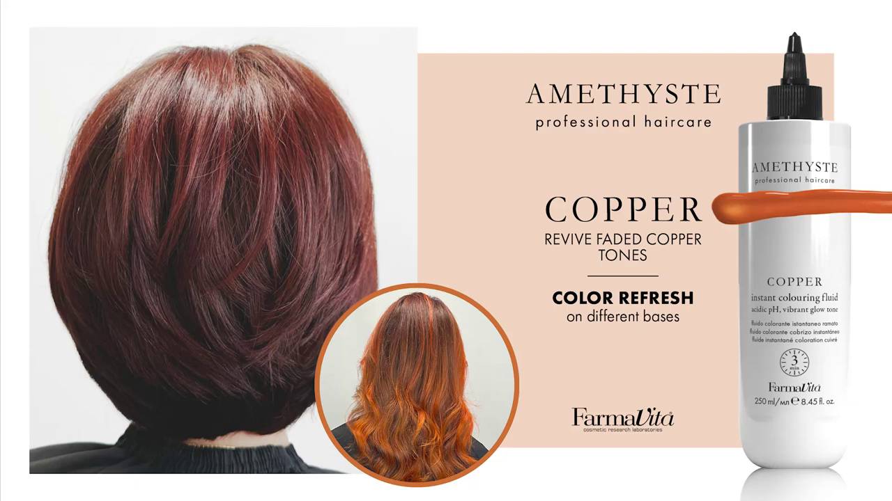 НОВИНКИ от FARMAVITA COPPER-INSTANT COLURING FLUID Рыжий флюид гель