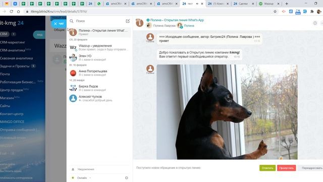Работа с What's app в Битрикс 24