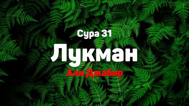 Сура 31 Лукман - Али Джабир