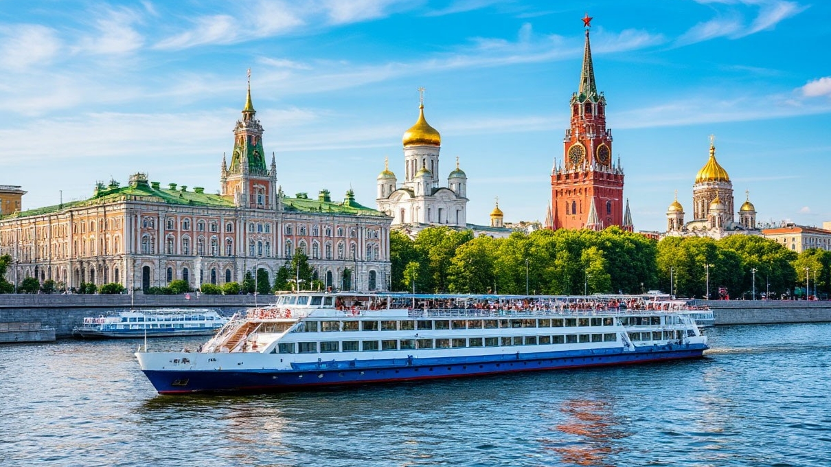 Речная экскурсия по Москве на теплоходе Вещий Олег.