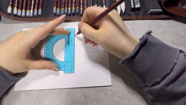 Линейная перспектива. Перспектива с двумя точками схода на примере дома.