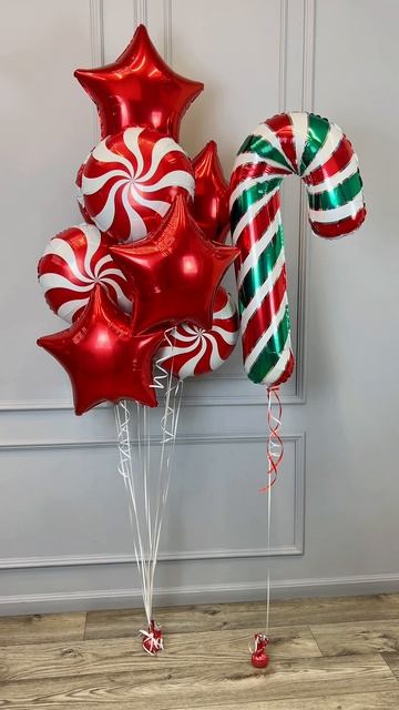 Новогодний Букет из шаров "Леденец"