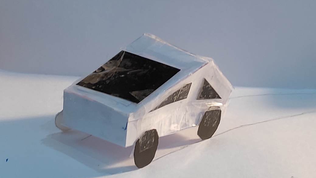 гайд как сделать теслу кибер трак из бумаги!