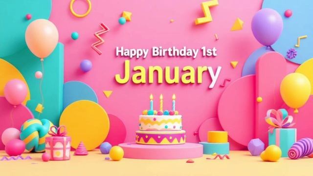 Поздравление с Днём рождения 1 января