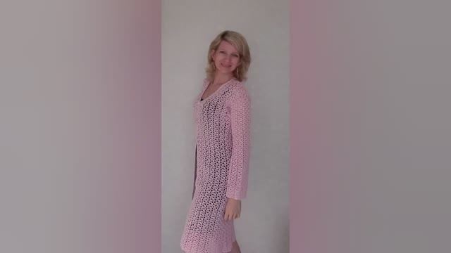 Ажурный кардиган крючком. _МК описание + МК узора.