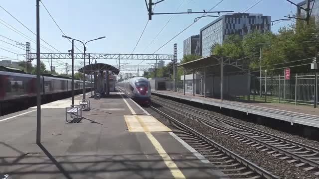 Электропоезд ЭВС2-02 "Сапсан" (ТЧ-10) высокоскоростной поезд №760А Москва - Санкт-Петербург.