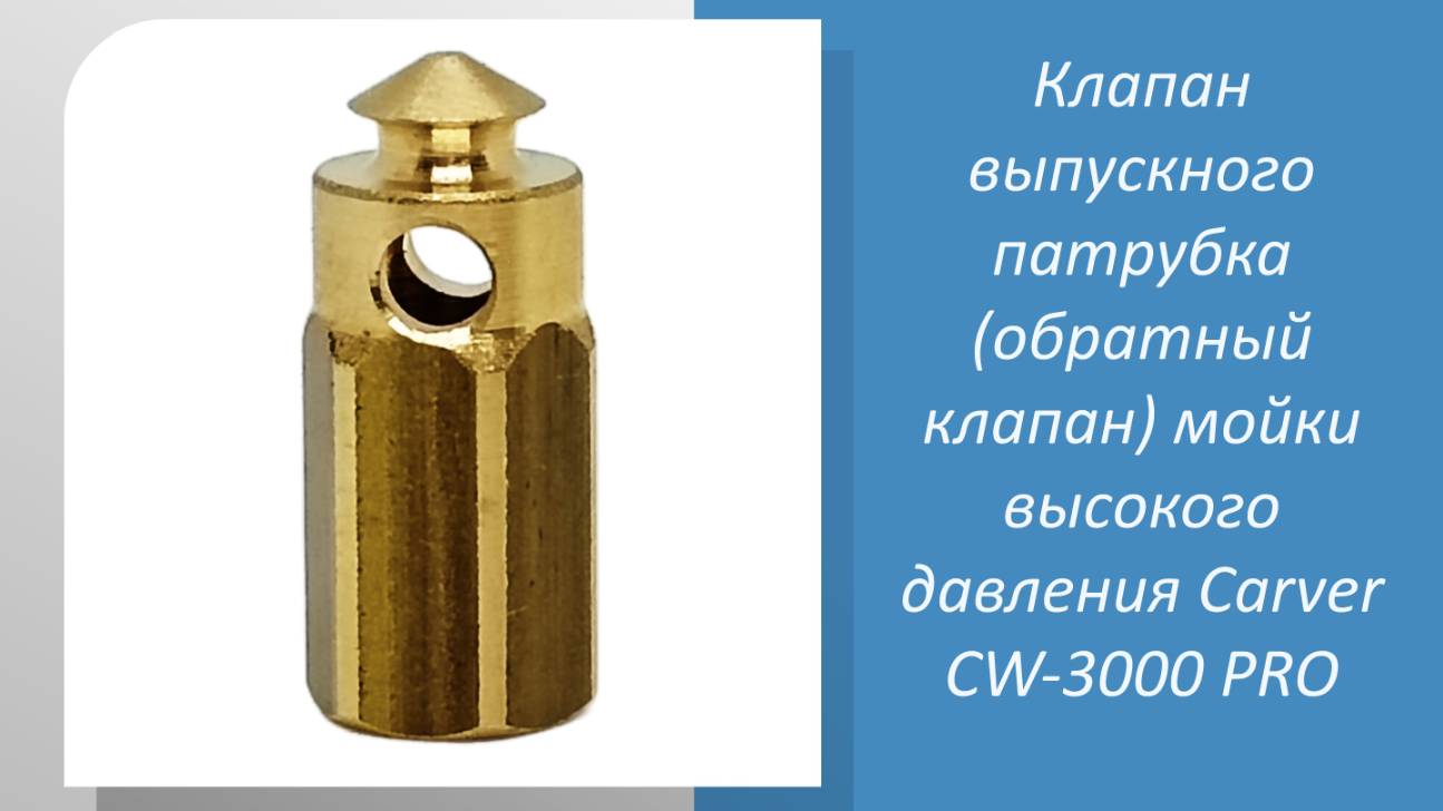 Клапан выпускного патрубка (обратный клапан) мойки высокого давления Carver CW-3000 PRO