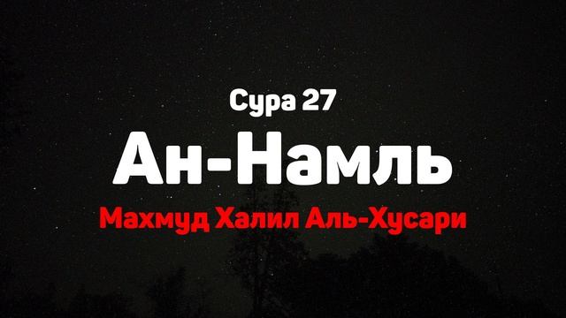 Сура 27 Ан-Намль - Махмуд Халил Аль-Хусари