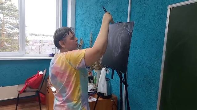 Мастер-класс по живописи "Северное сияние" (Кочан.А.А.)