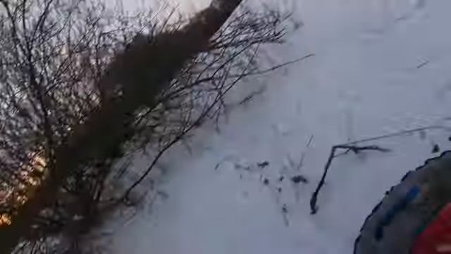 Катание с горы зимой Село Осино Лазовка Тамбовской области