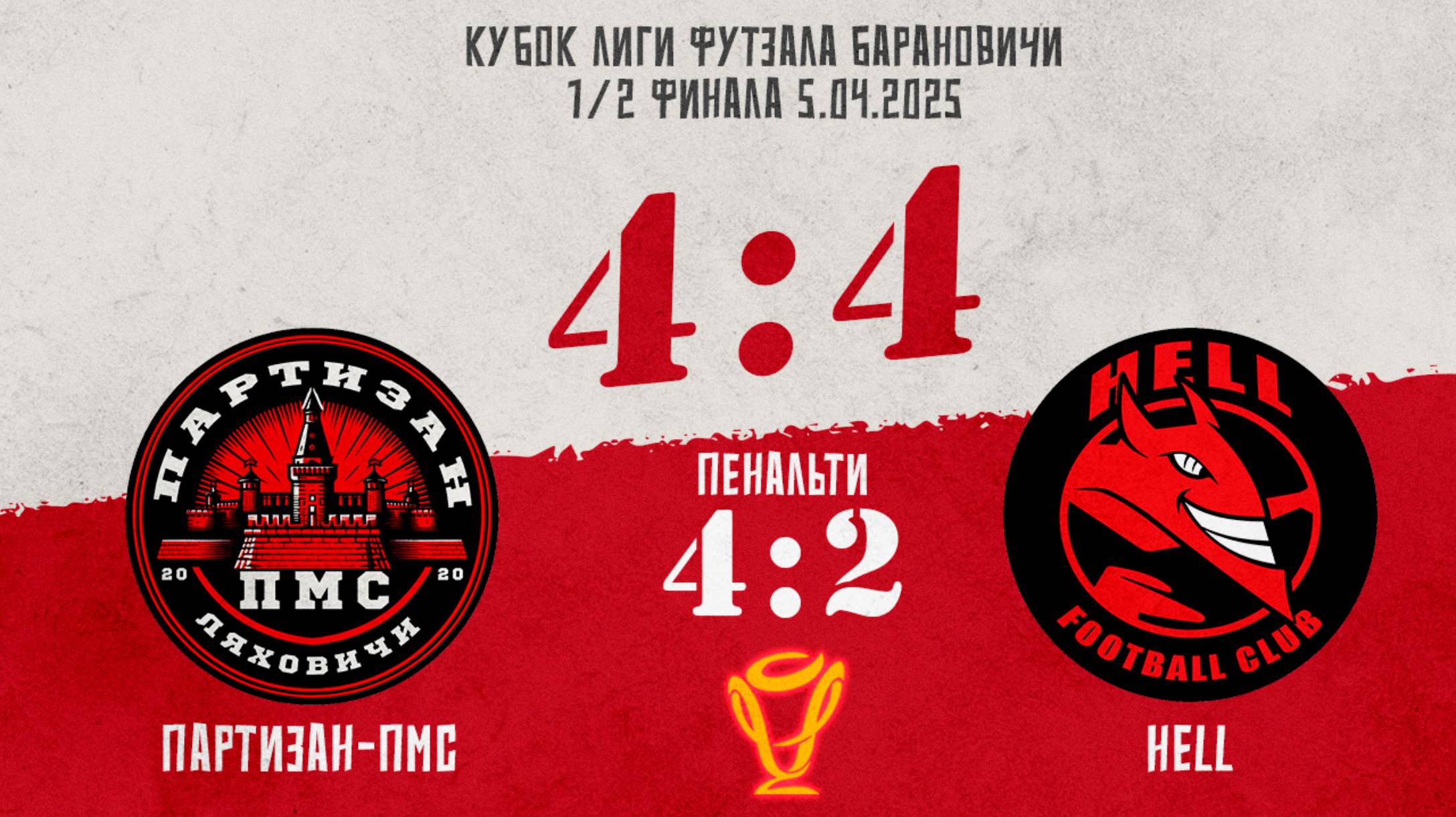 Видеообзор матча Партизан-ПМС (Ляховичи) - Hell (Барановичи) 5.04.2025