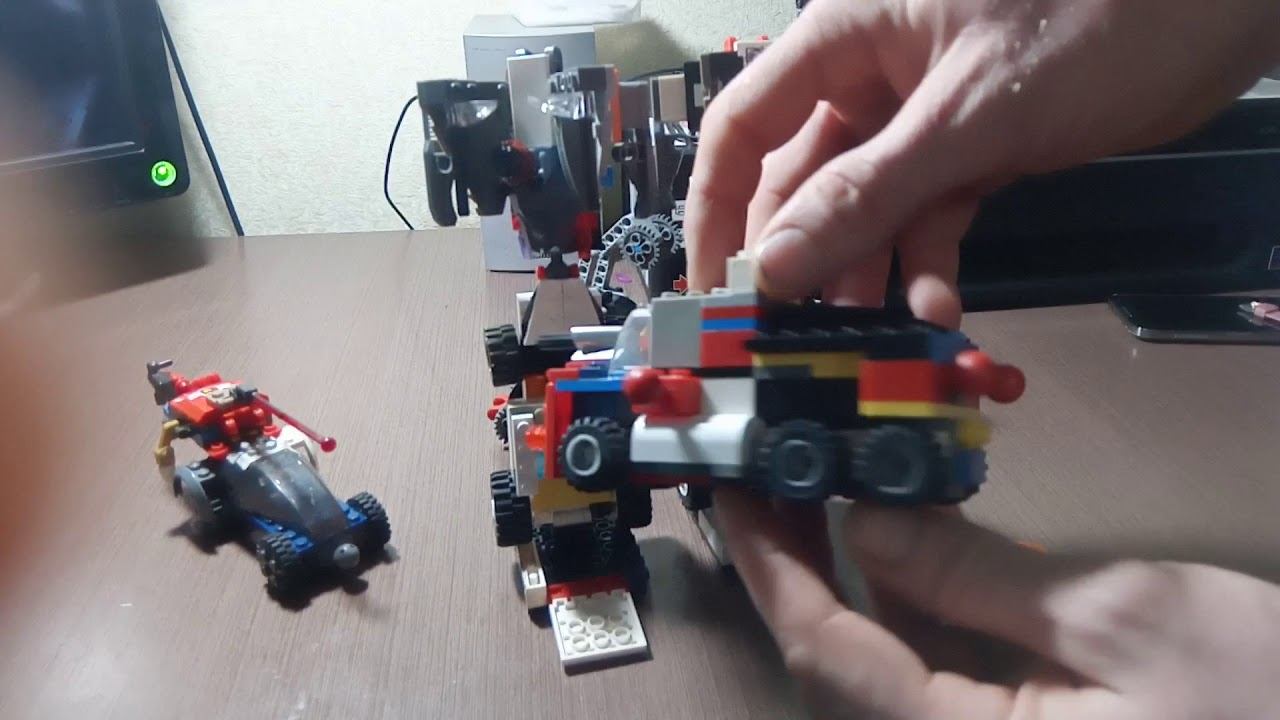 Лего трансформер, 9 машин - 1 огромный робот