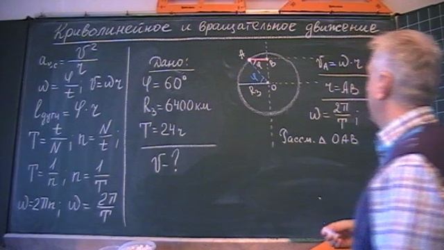 Линейная скорость при вращении