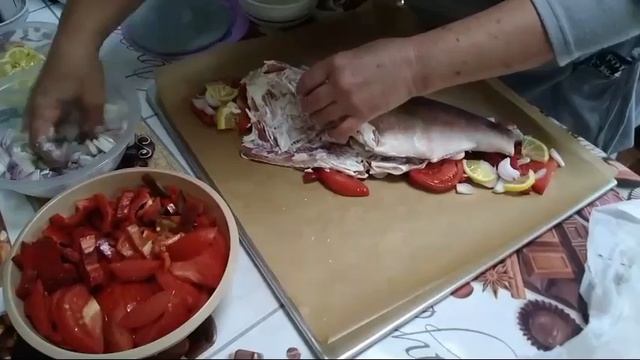 06-04-2025. рыба с овощами в духовке 🐟🍅🫑🍋