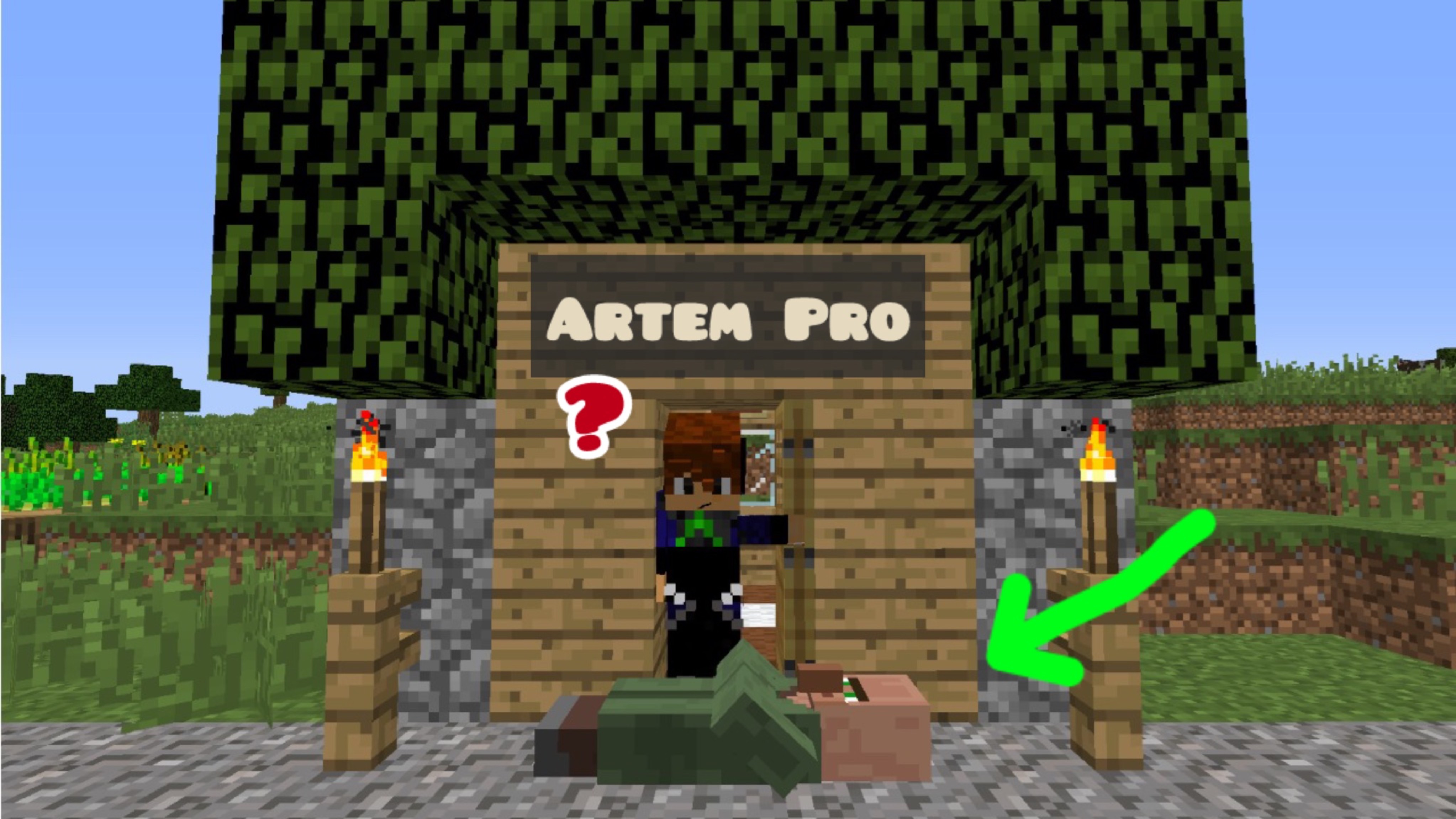 ЗАЧЕМ ЭТОТ ЖИТЕЛЬ ПОСТОЯННО СТОИТ У МЕНЯ ПОД ДВЕРЬЮ В Майнкрафте Артём|Artem Pro Minecraft