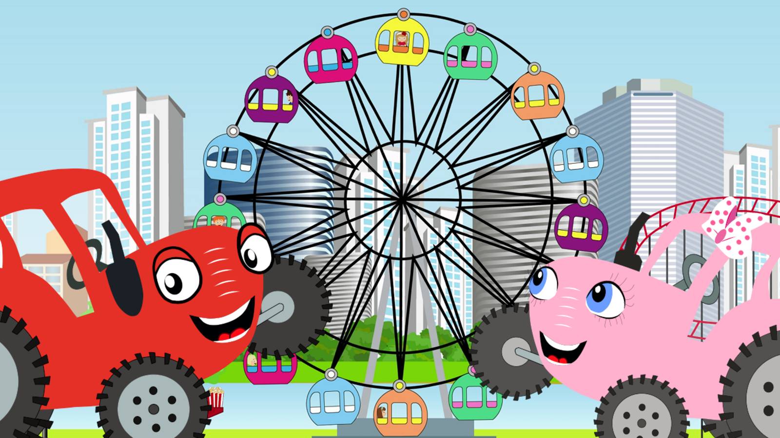 Парк аттракционов - ТракТЫРишкА. Мультики для детей. Развивающие песенки.