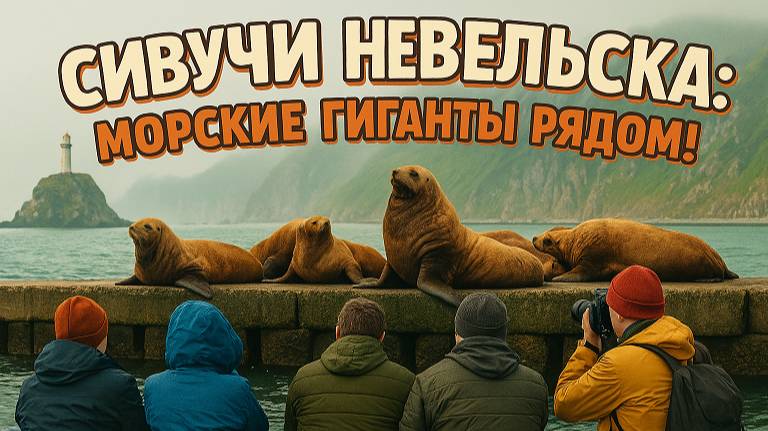 Сивучи Невельска. Морские гиганты рядом - можно дотянуться руками. #СахТерра