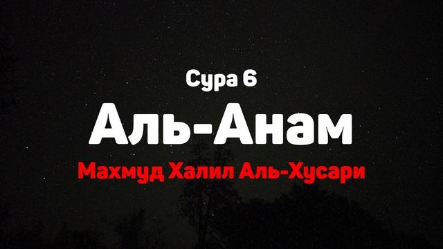 Сура 6 Аль-Анам - Махмуд Халил Аль-Хусари