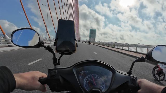 Дананг, Вьетнам, Поездка на мотобайке 17 февраля 2025 - Мост CẦU TIÊN SƠN