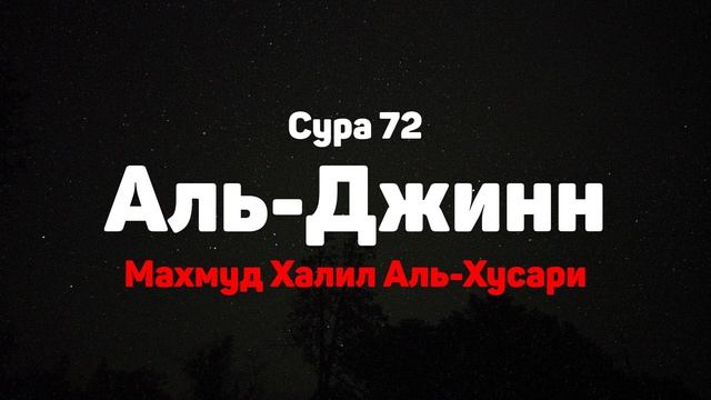 Сура 72 Аль-Джинн - Махмуд Халил Аль-Хусари