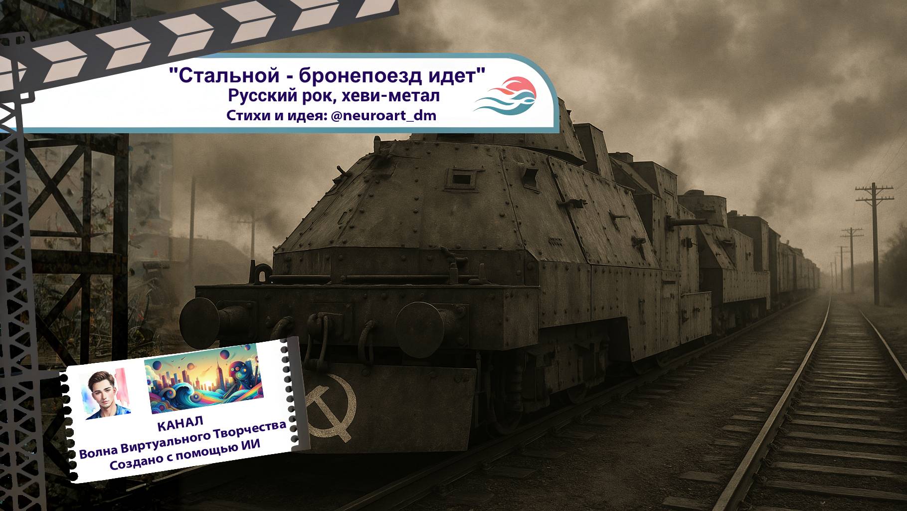 "Сталь - бронепоезд идет" - русский рок хэви-метал | Riffusion AI @neuroart_dm