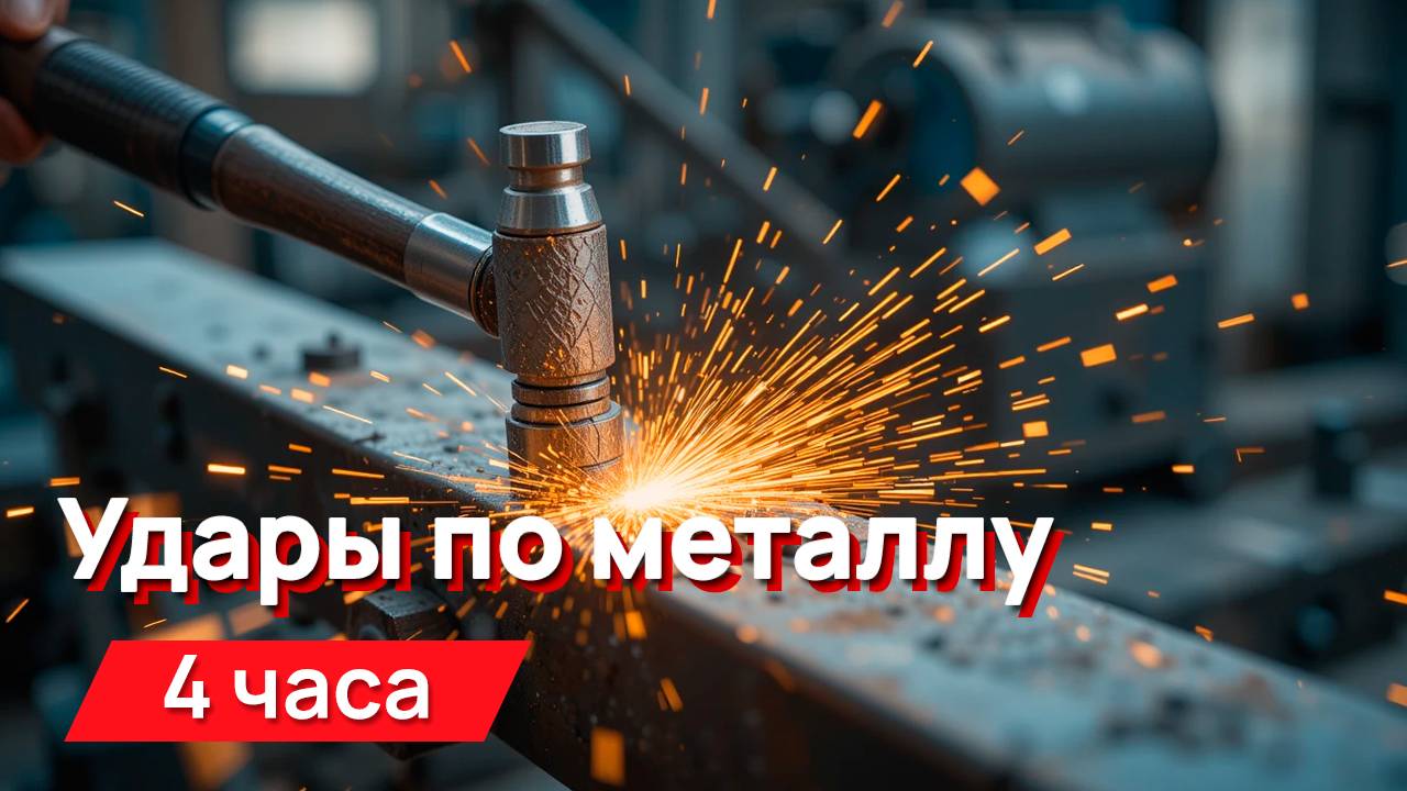 Звуки для соседей - удары молотком по металлу, гулко, громко, месть соседям