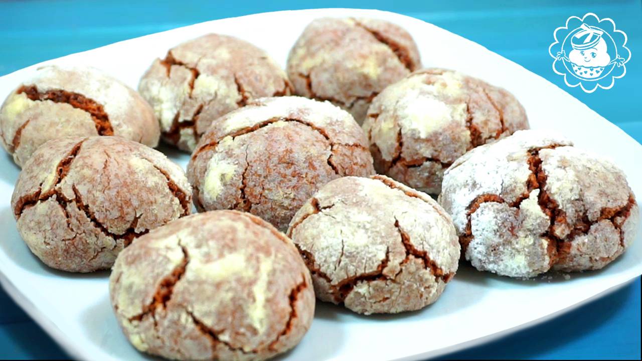 Рецепт вкусного шоколадного печенья с трещенками. Вкусно и просто.