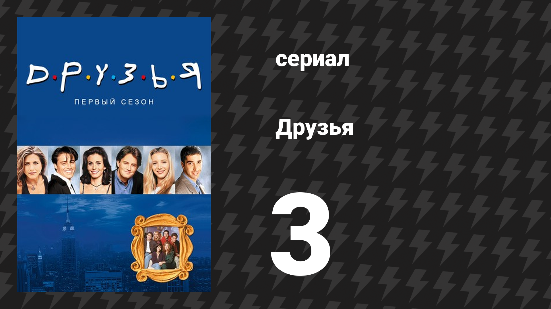 Друзья 1 сезон 3 серия «Эпизод с большим пальцем» (сериал, 1994)