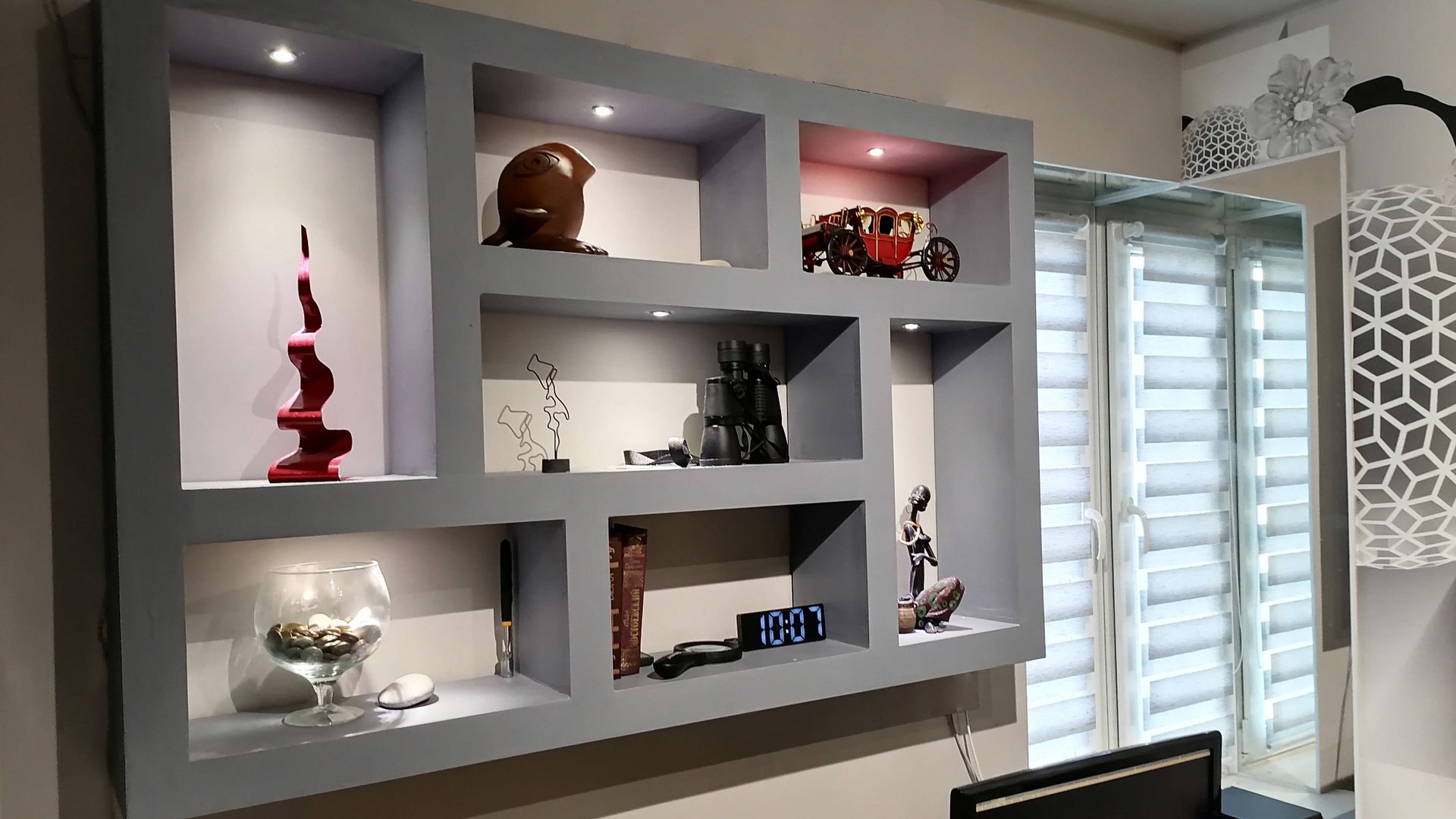 Декоративная полка из гипсокартона с подсветкой своими руками.