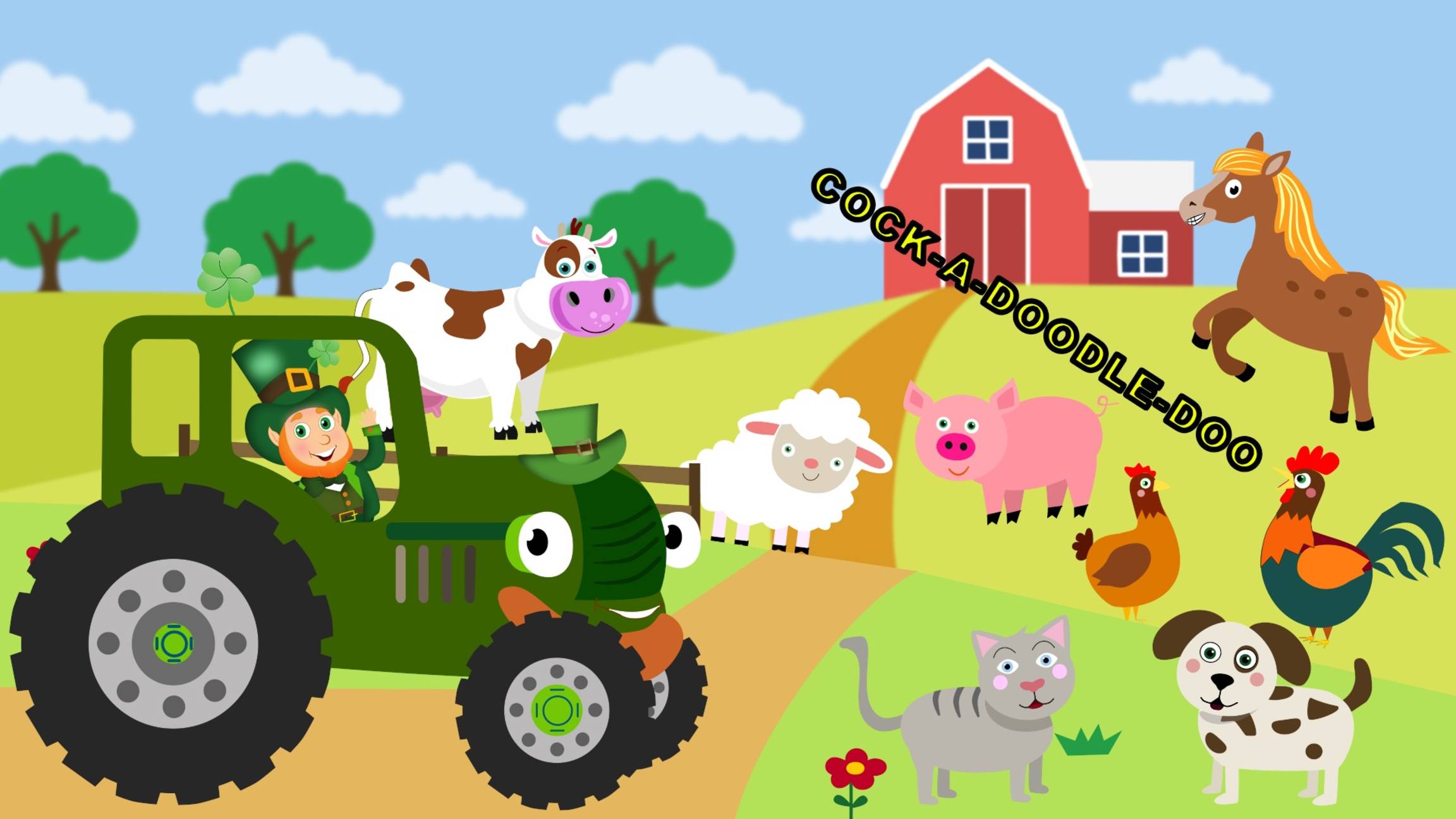 Лепрекон на тракторе | Животные на ферме