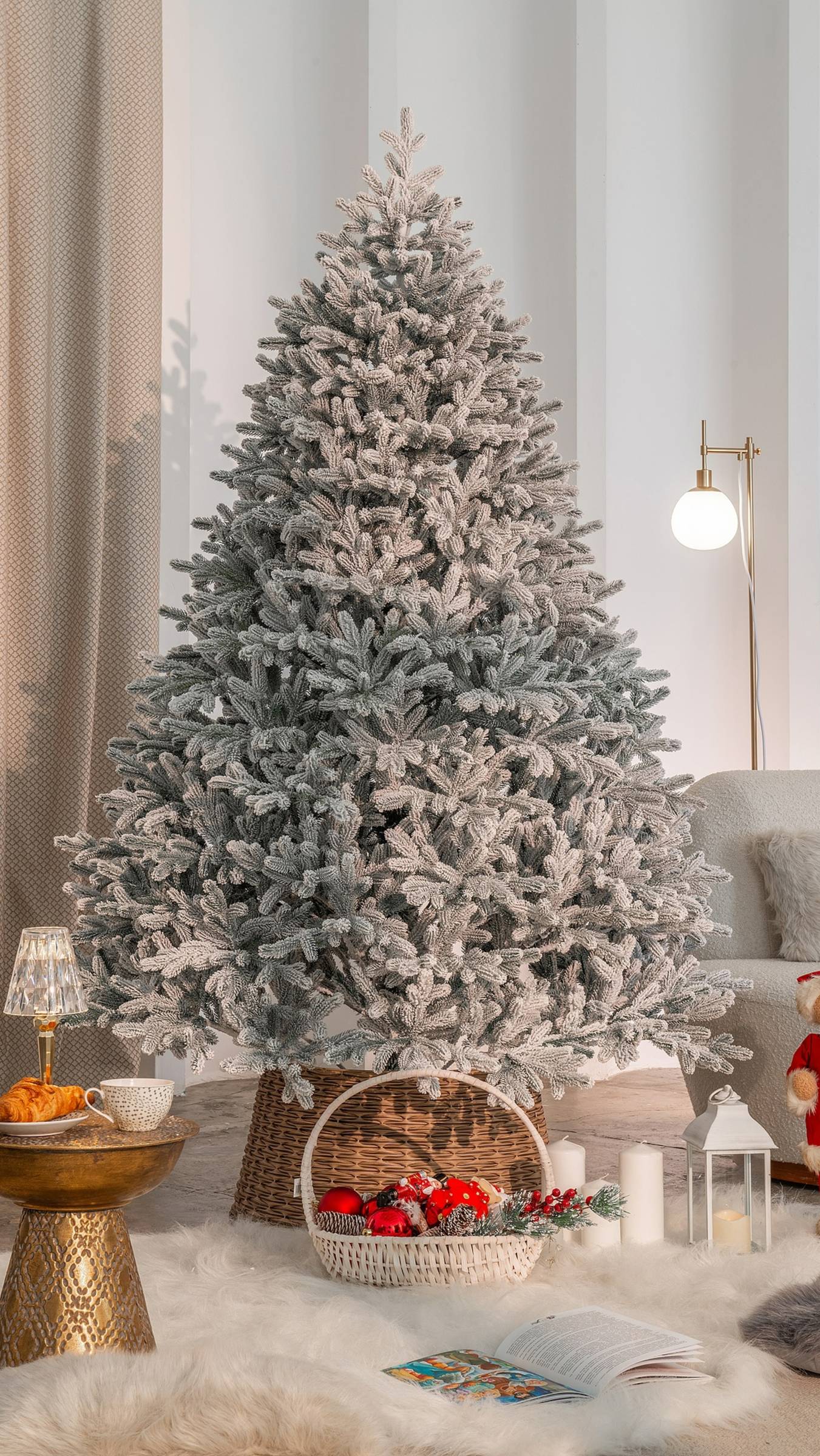 Искусственная елка Швейцарская заснеженная 180-210-240-270-300 см., 100% литая хвоя, ЕлкиТорг