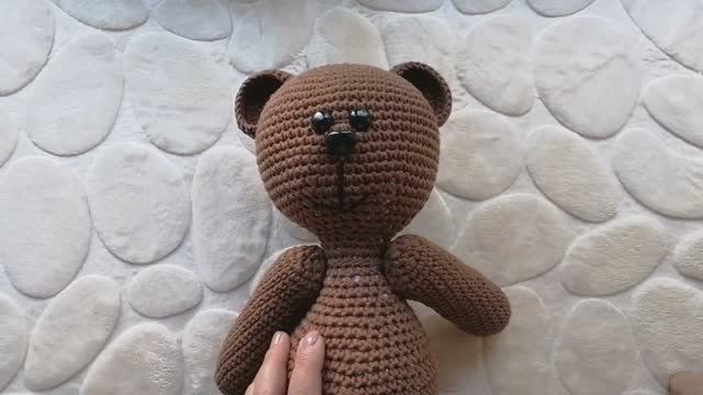 Как связать ушки для медвежонка