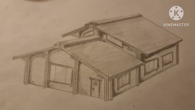 Дом из бруса.Начинаю новый проект с эскизника.