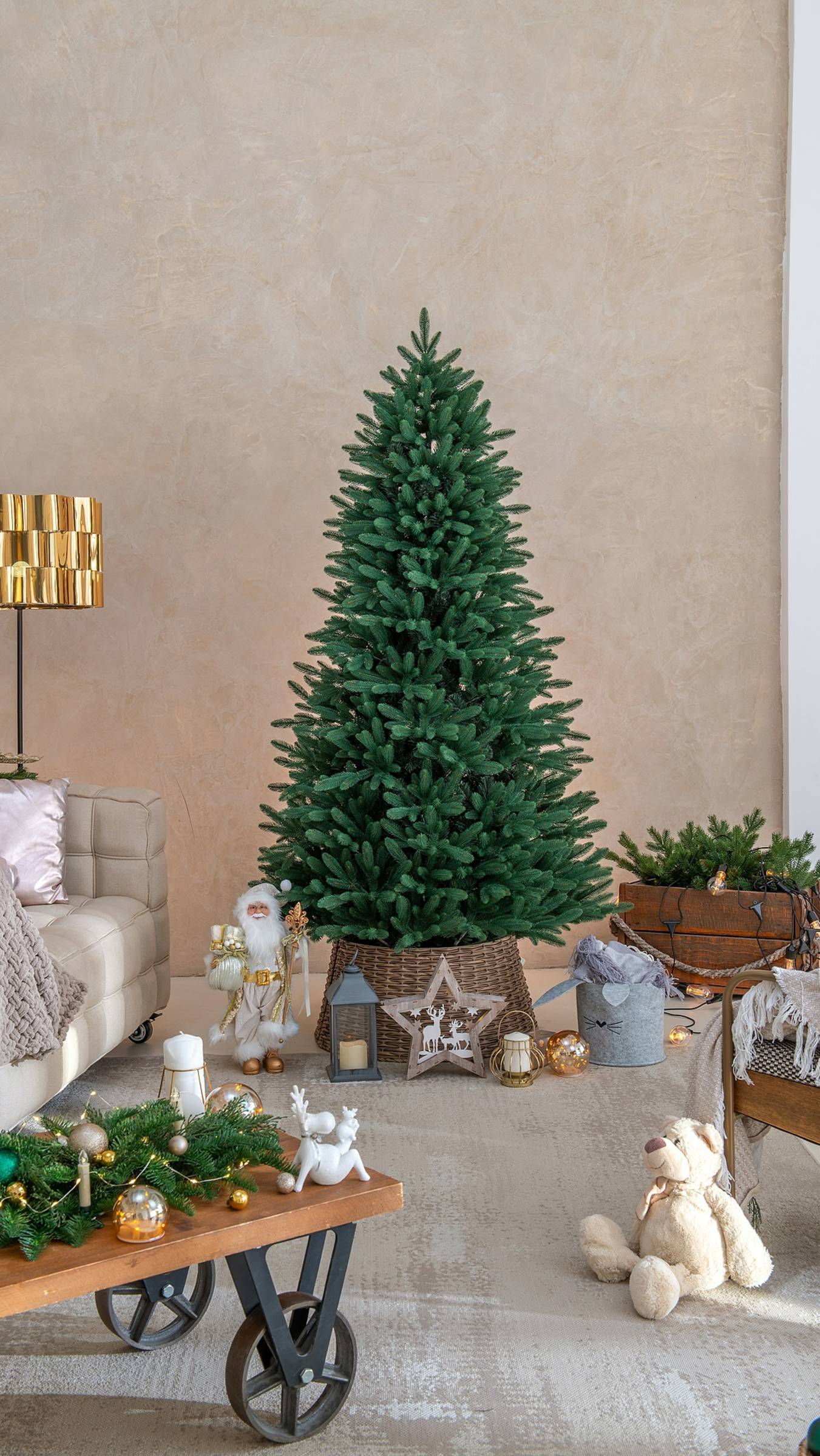 Искусственная елка Французская 150-180-210-240 см., Литая хвоя+ПВХ, ЕлкиТорг