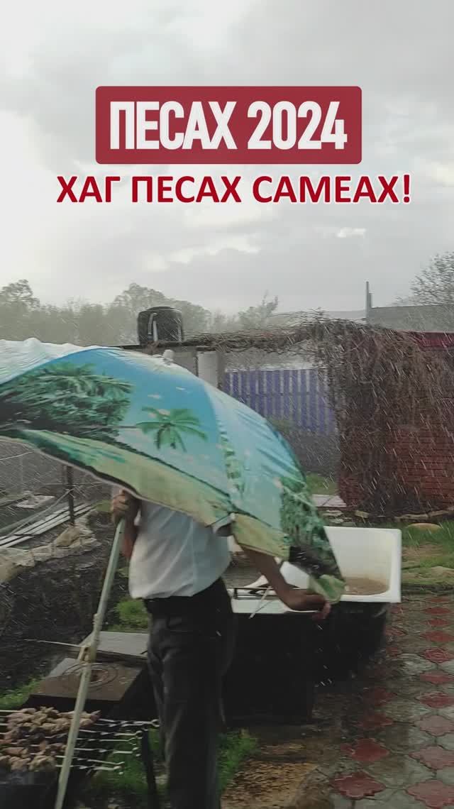 #ПЕСАХ 2024 (5784) ШАШЛЫК ПОД ДОЖДЁМ. ХАГ ПЕСАХ САМЕАХ ВЭ КАШЕР!