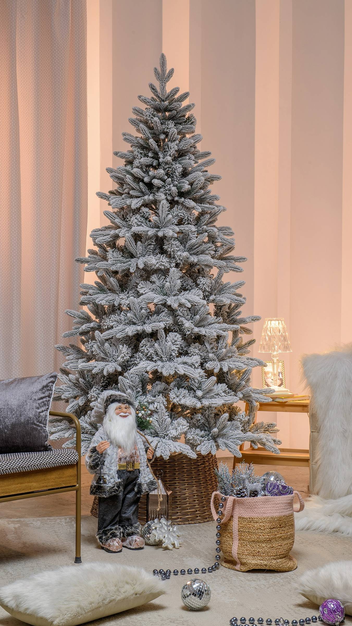 Искусственная елка Хеймдалль заснеженная 180-210-240 см., Литая хвоя+ПВХ, ЕлкиТорг