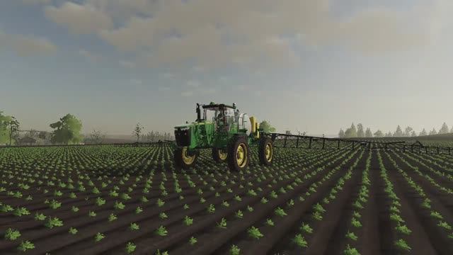 Farming Simulator 19/Карта Совхоз Пионер/Работа по контрактам.Удобрение  John Deere  Self-Propelled.