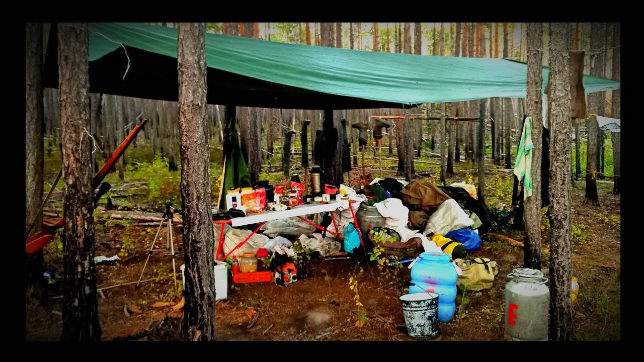 Живем в Тайге 4 Месяца.  Охота, Рыбалка, Быт,  Работа.