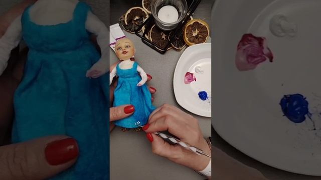 Как сделать сарафан для ватной игрушки ❤️