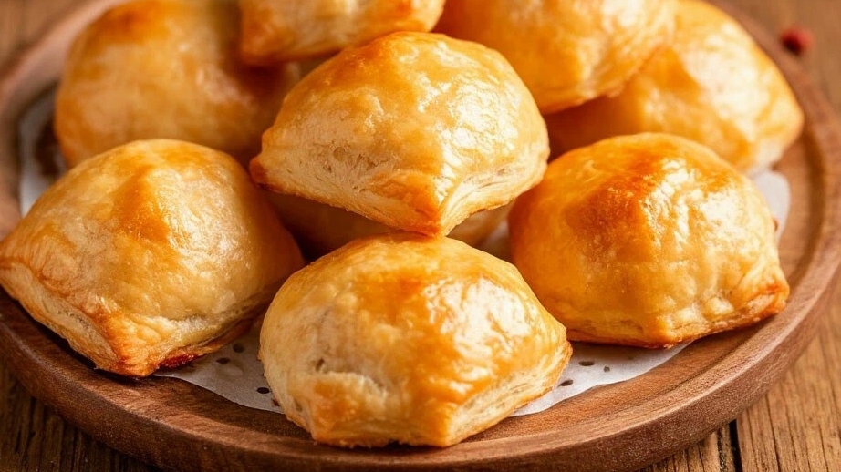 Мини самса, или слойка с мясом.