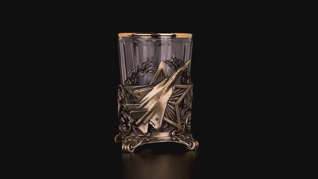 Стопки Истребитель (Латунь, стекло)