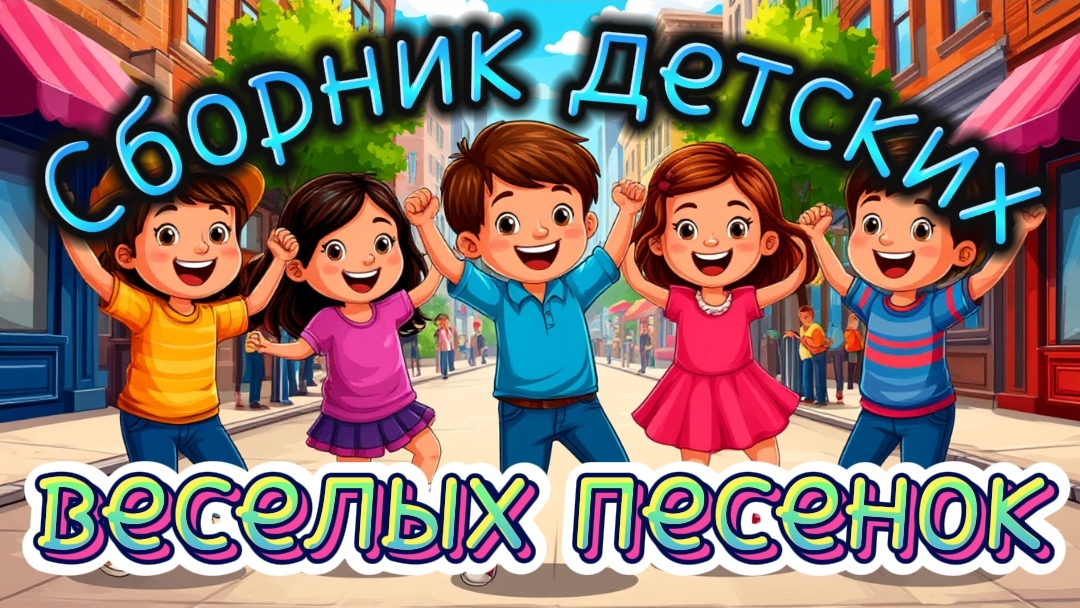 Сборник детских веселых,танцевальных песенок на 30 минут, дети танцуют,