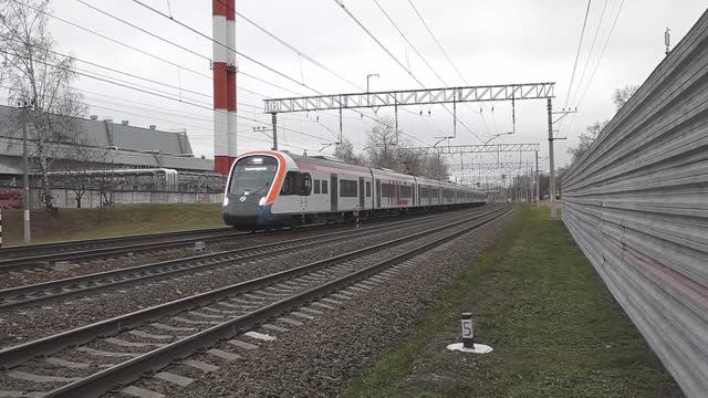 Электропоезд ЭГЭ2Тв-024 "Иволга 4.0" (аренда ЦППК) приг. поезд №7399/7400 Зеленоград - Ипподром.